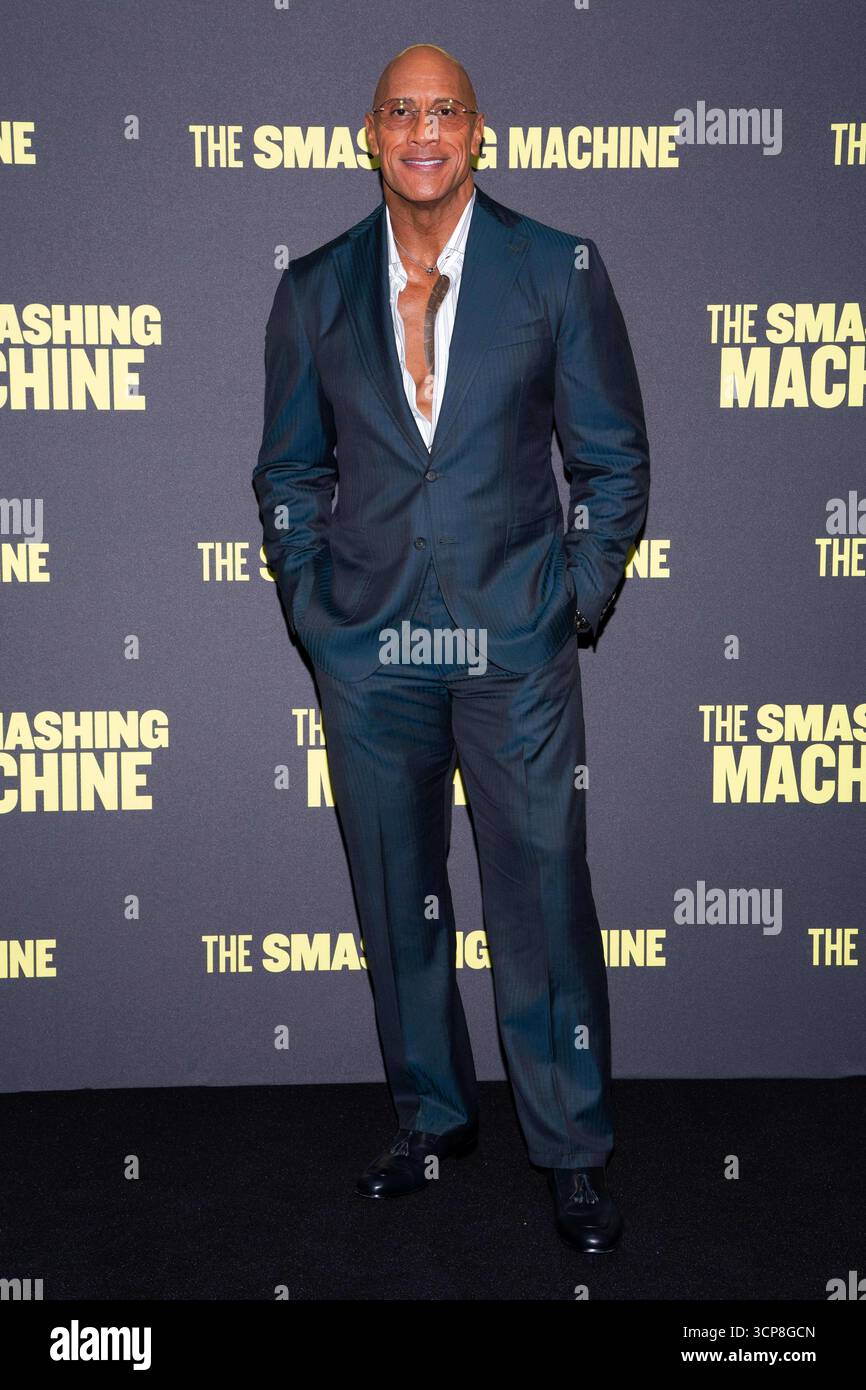 Dwayne Johnson poses for photographers upon arrival at the premiere of ...