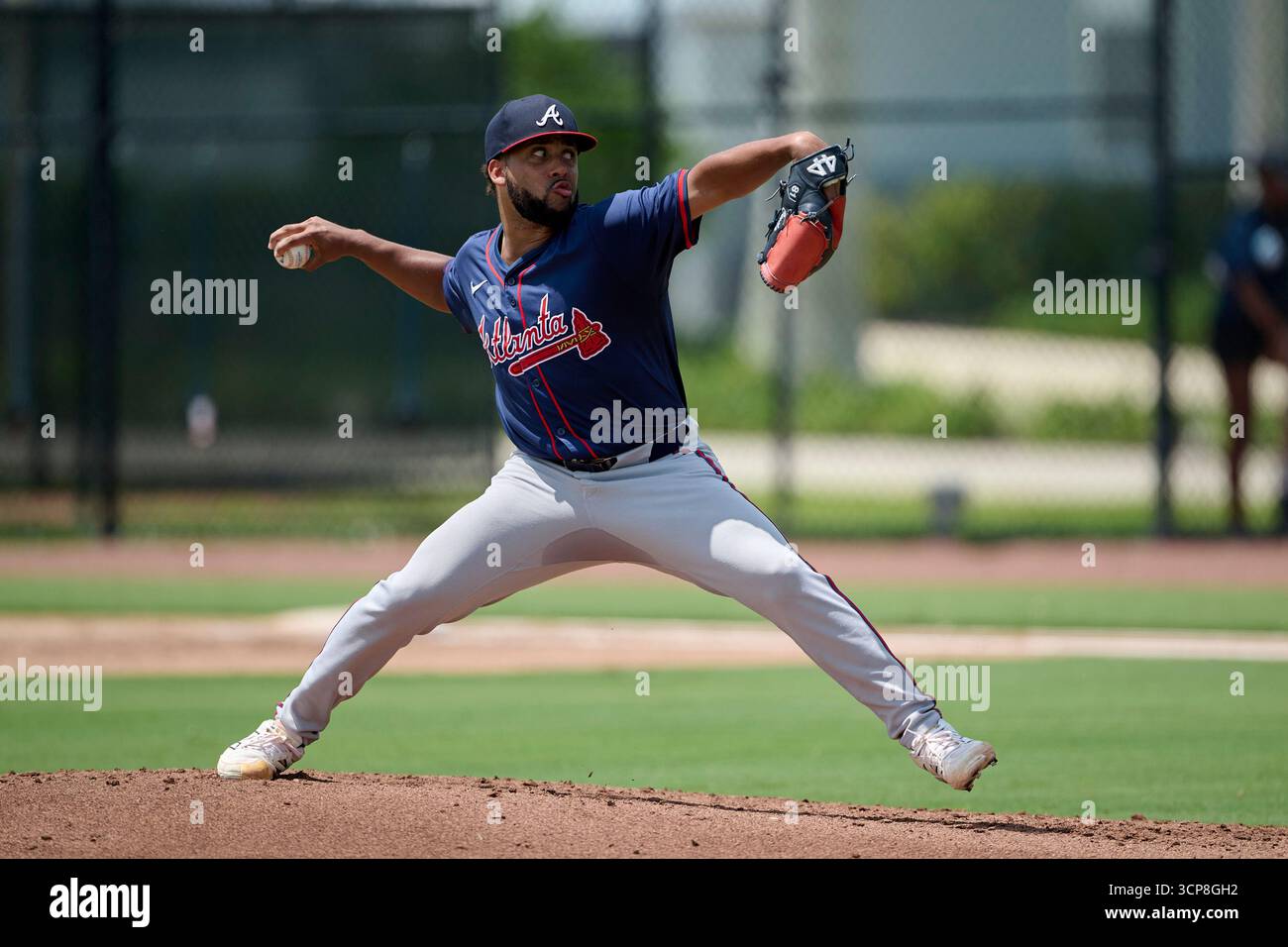Atlanta Braves pitcher Styven Paez (81) during an MiLB Florida Bridge ...
