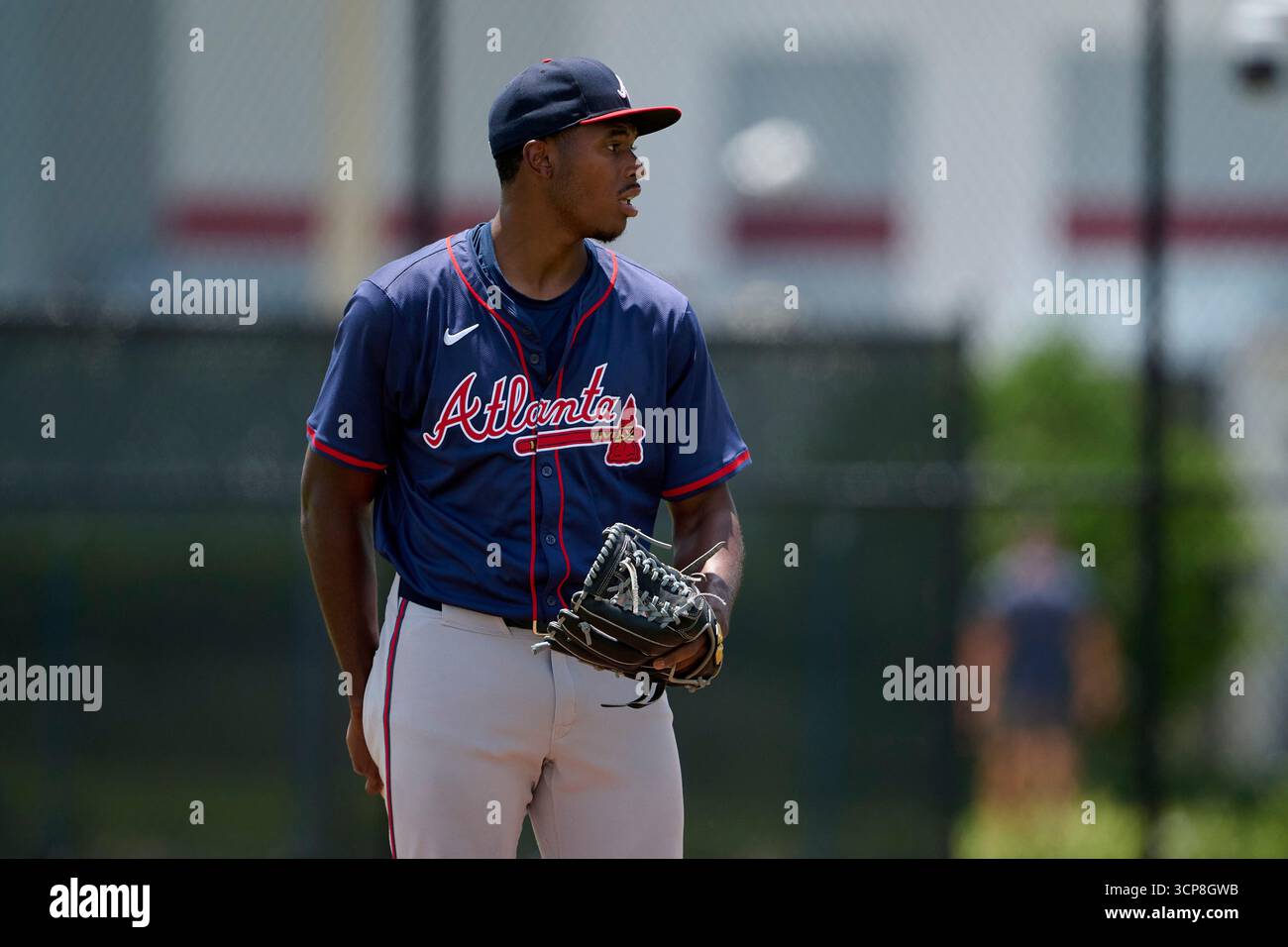 Atlanta Braves pitcher Yoel Correa (40) during an MiLB Florida Bridge ...