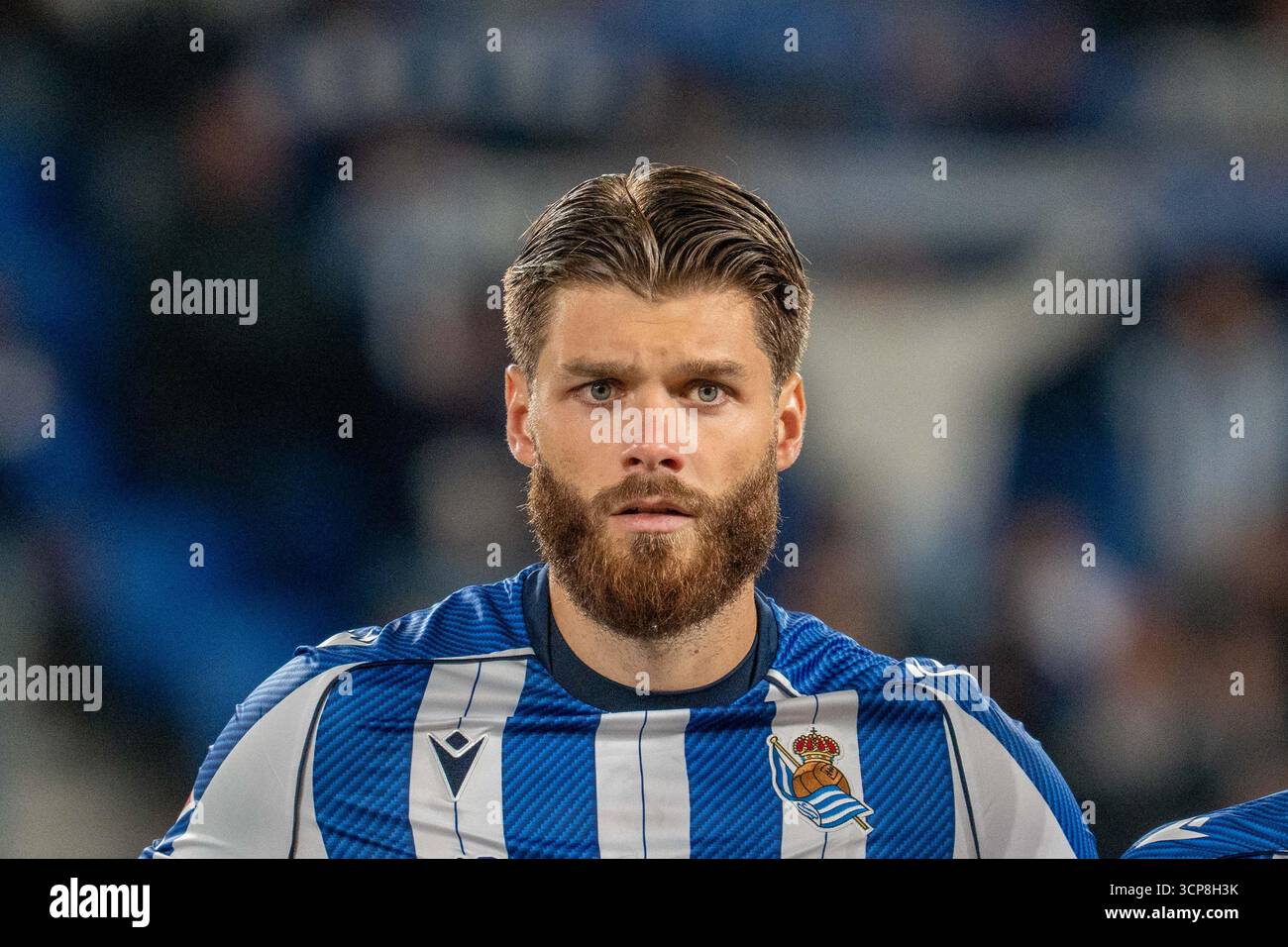 Caleta-Car (N16) before the start of La Liga game between Real Sociedad ...