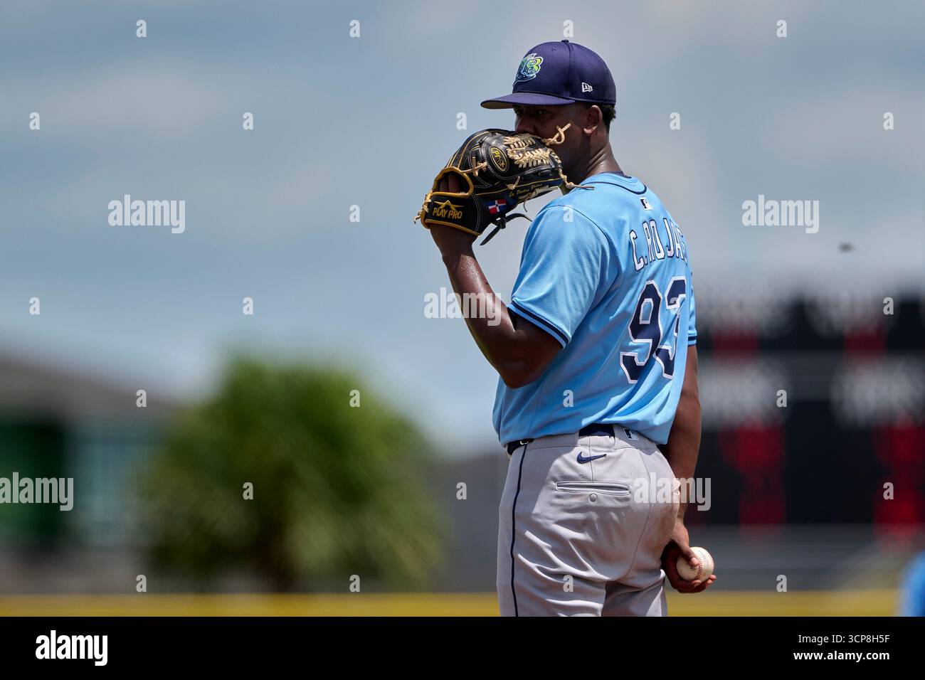 Tampa Bay Rays pitcher Cesar Rojas (93) during an MiLB Florida Bridge ...