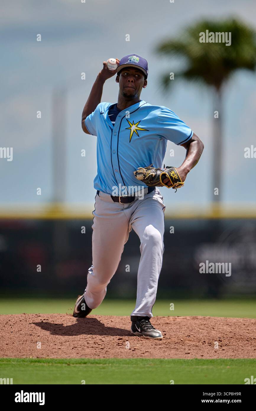 Tampa Bay Rays pitcher Cesar Rojas (93) during an MiLB Florida Bridge ...