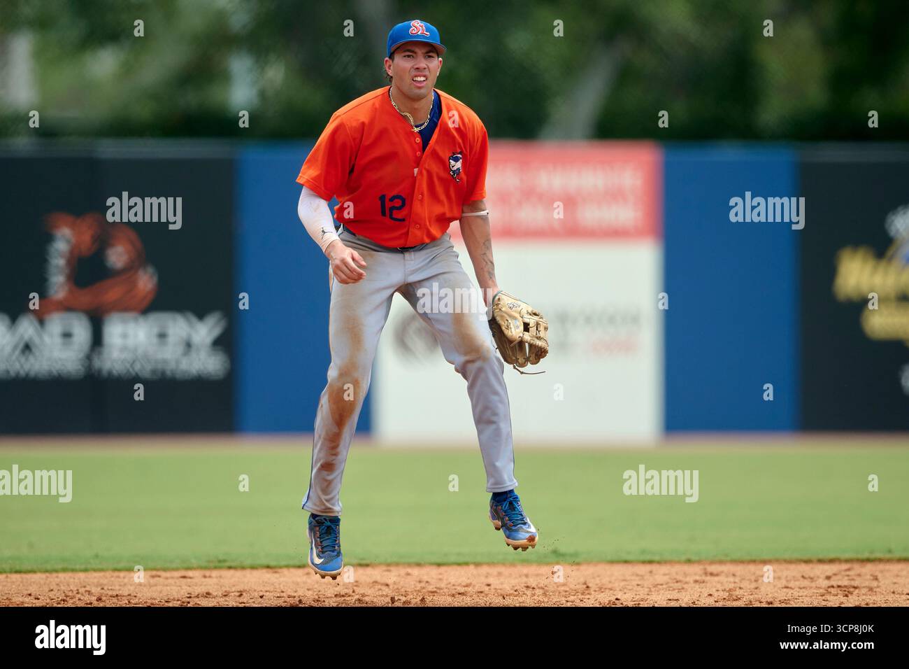St. Lucie Mets third baseman Antonio Jimenez (12) during an MiLB ...
