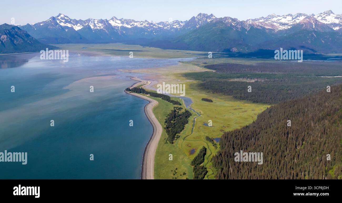 Aerial view of Lake Clark National Park in Alaska Stock Photo - Alamy