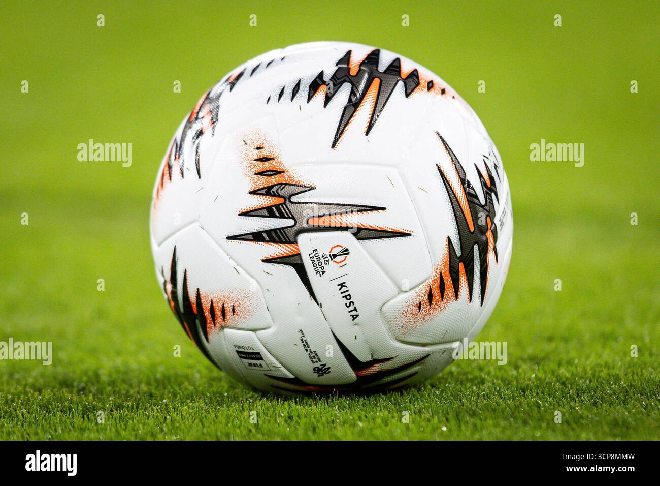 Illustration of the Kipsta match ball during the UEFA Europa League ...