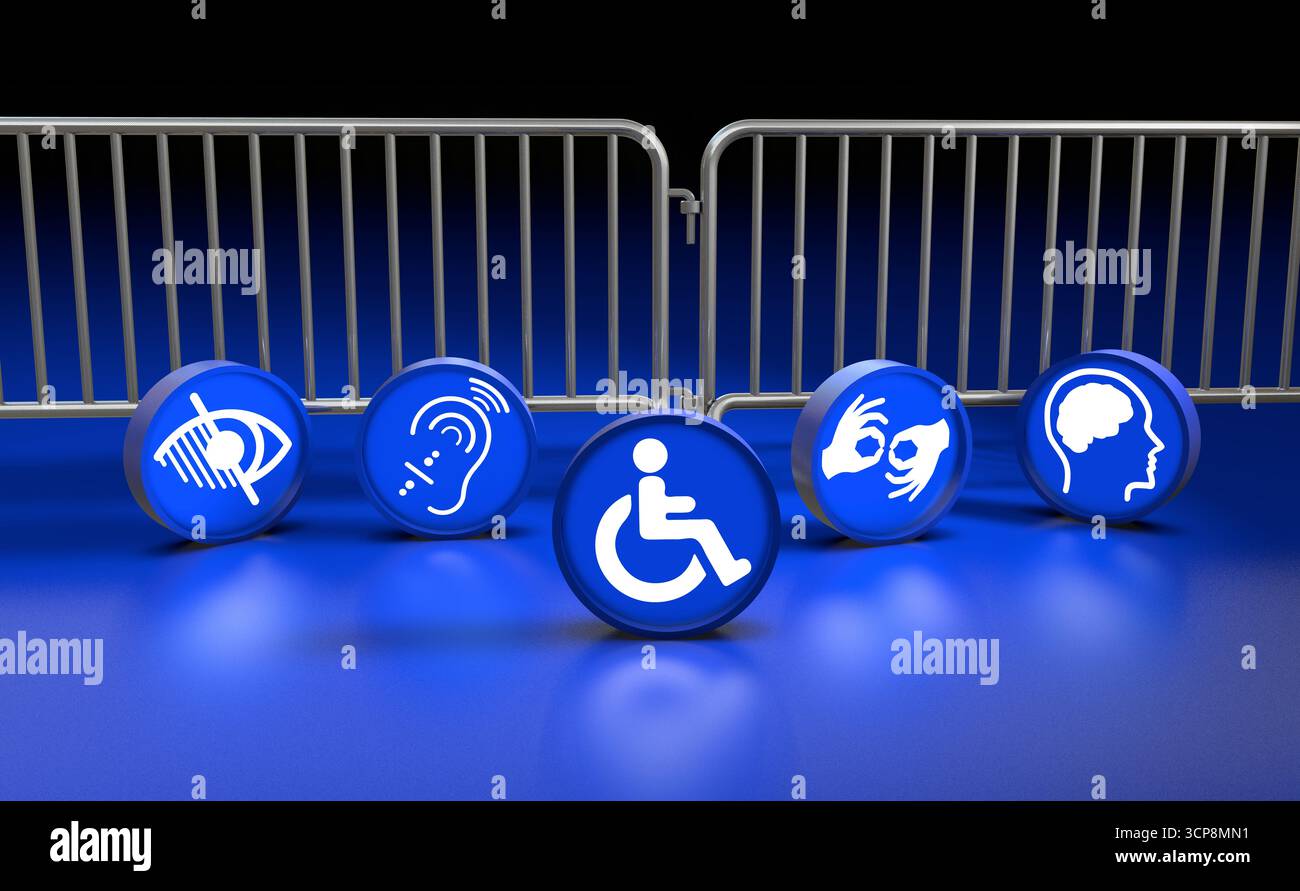 Disabled, Disability Signs, Icons are Visual Presentation Stock Photo ...
