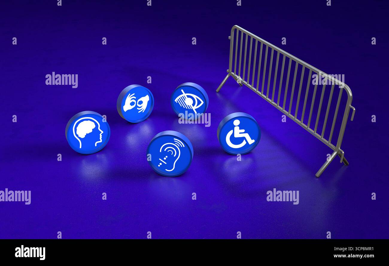 Disabled, Disability Signs, Icons are Visual Presentation Stock Photo ...