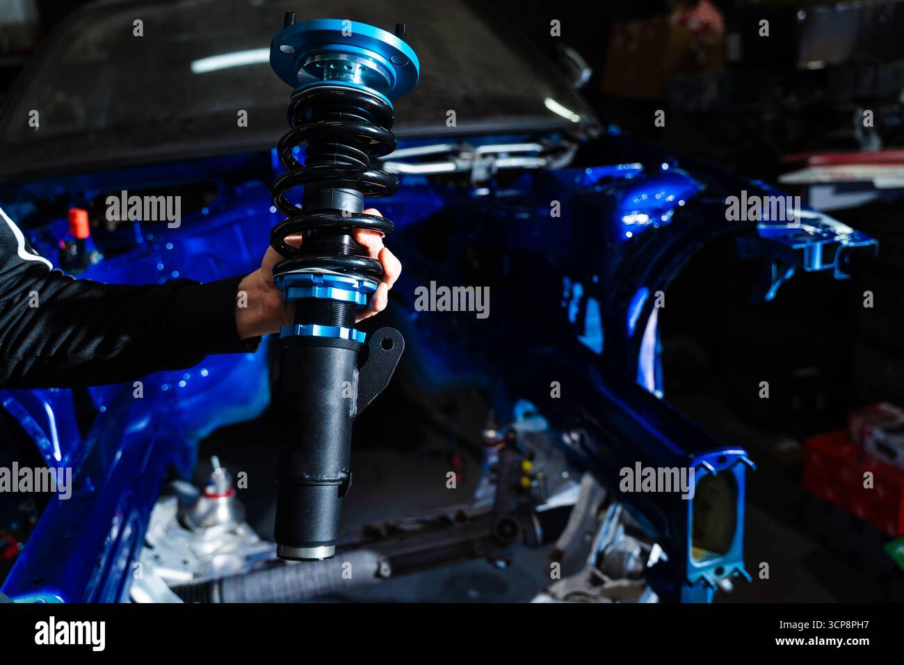 Holding Coilover for Drift Build Mock-up. Test-fitting coilover to ...