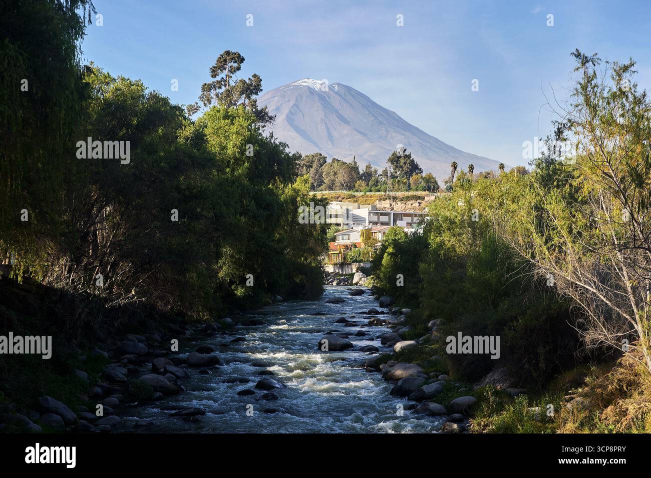 Misti Volcano is an iconic and active stratovolcano located near ...