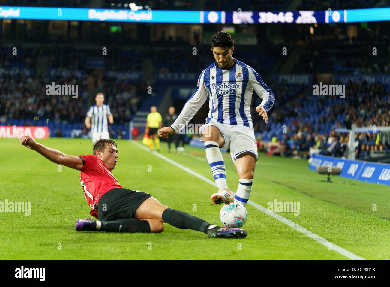Carlos Soler in action during the La Liga game between Real Sociedad ...