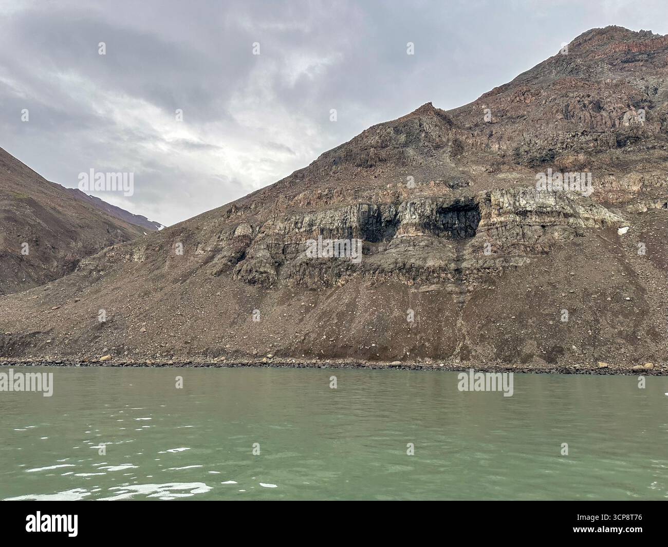 A view of the barren and rugged Blosseville Coast in Greenland Stock ...