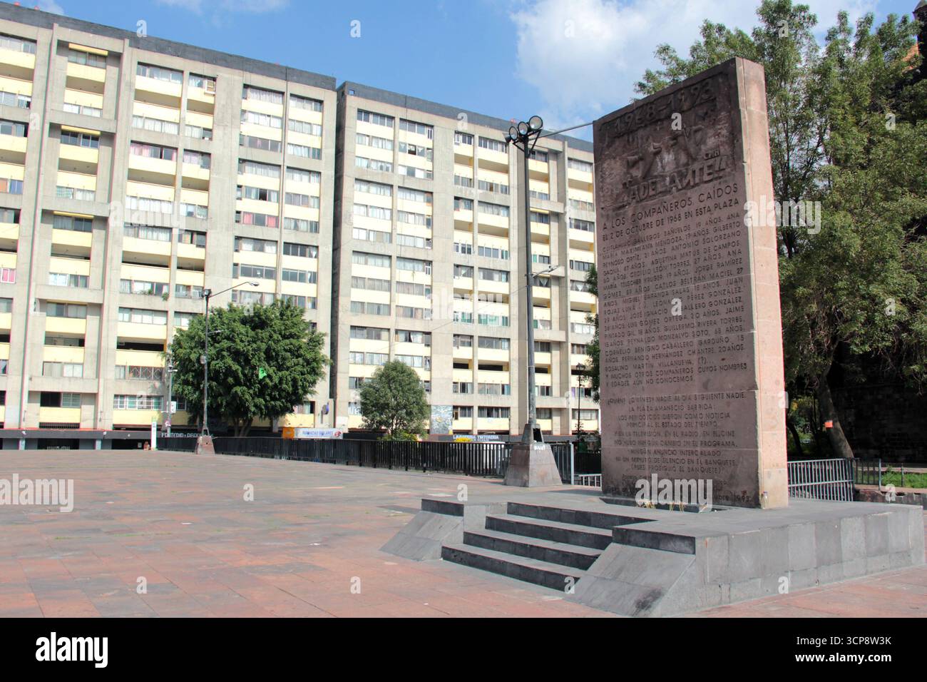 Mexico City, Mexico - Jul 21, 2025: Plaza de las Tres Culturas in ...