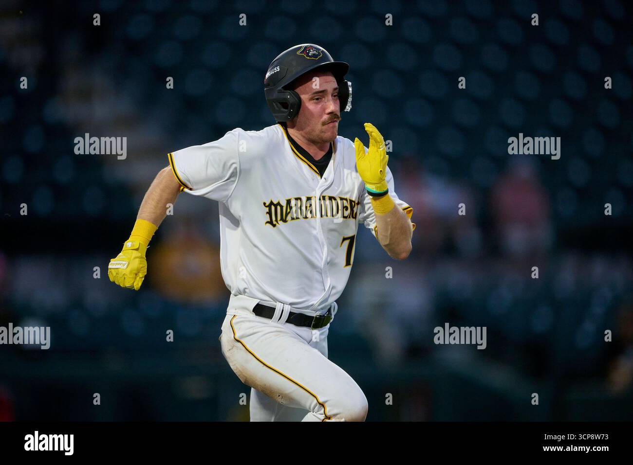 Bradenton Marauders Josh Tate (7) running the bases during an MiLB ...