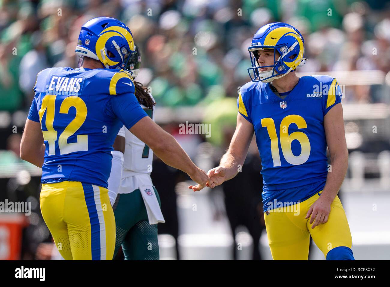 Los Angeles Rams kicker Joshua Karty, right, celebrates the field goal ...