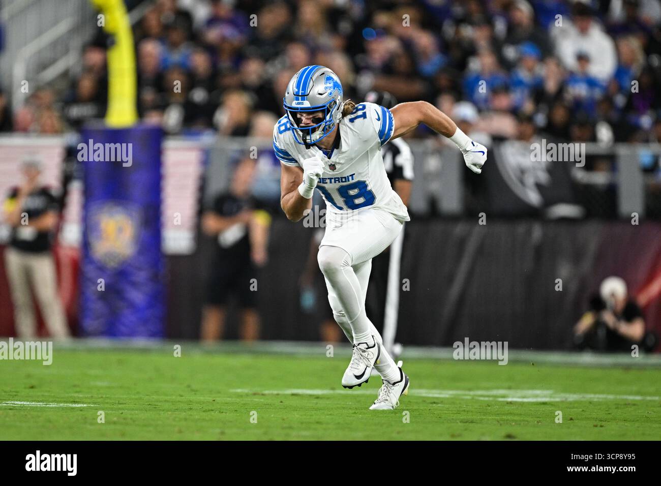 Detroit Lions wide receiver Isaac Teslaa (18) in action during the ...
