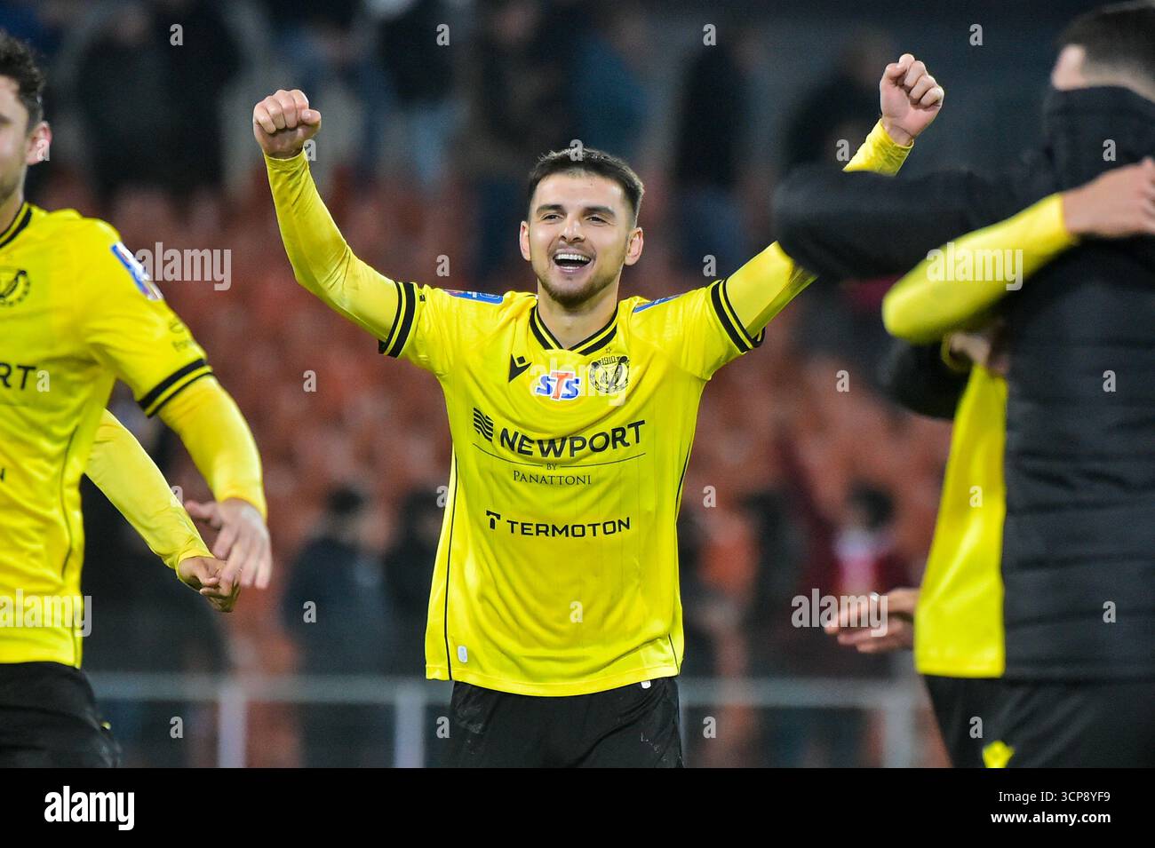Nieciecza, Poland. 24th September, 2025. Lindon Selahi celebrating win ...