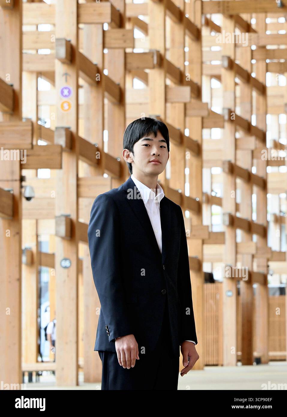 Prince Hisahito, the eldest son of Akishino, inspects The Grand Ring at ...