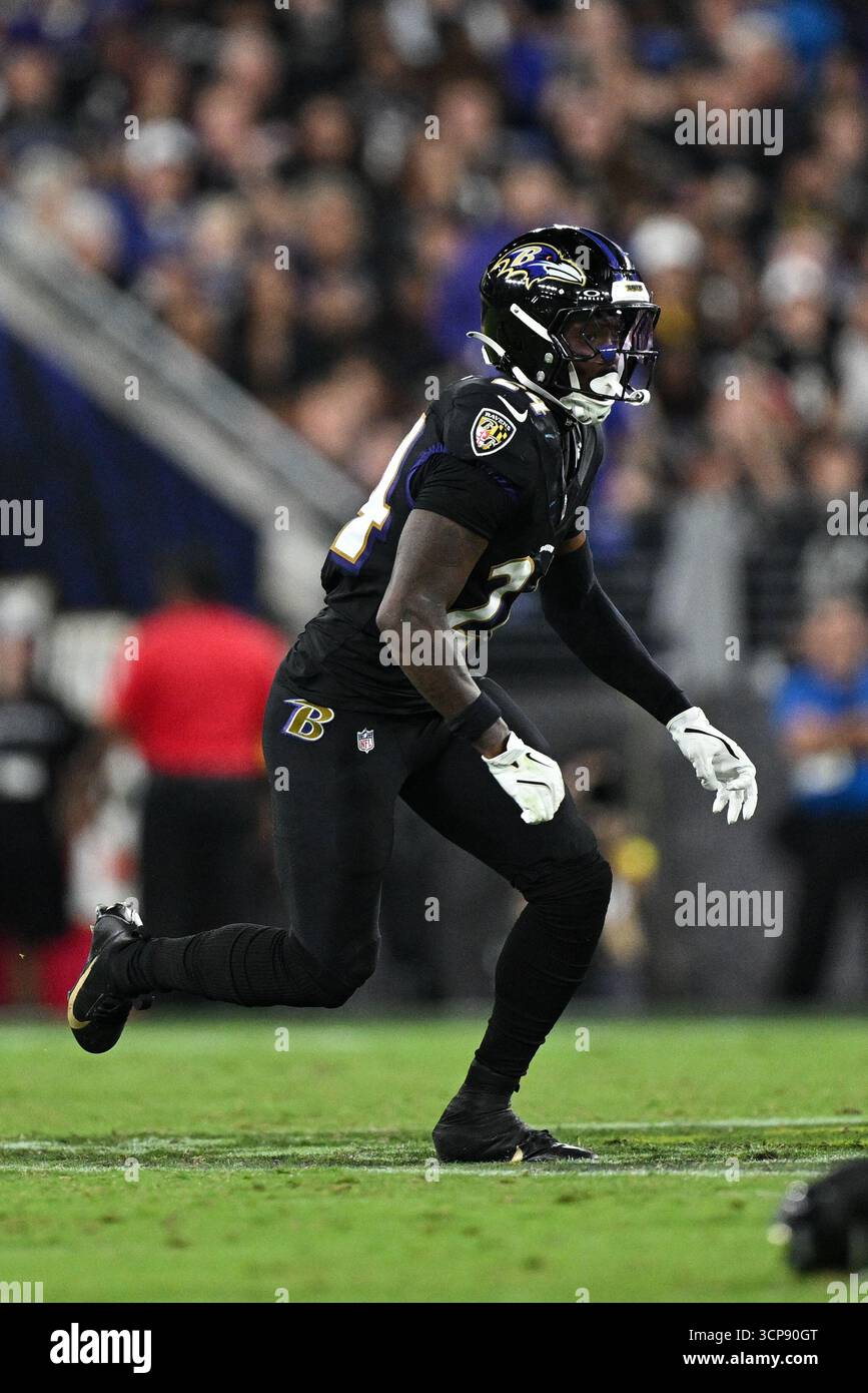 Baltimore Ravens safety Malaki Starks (24) in action during the second ...