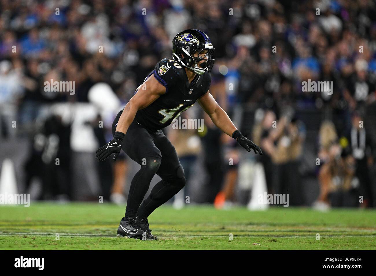 Baltimore Ravens linebacker Teddye Buchanan (40) in action during the ...