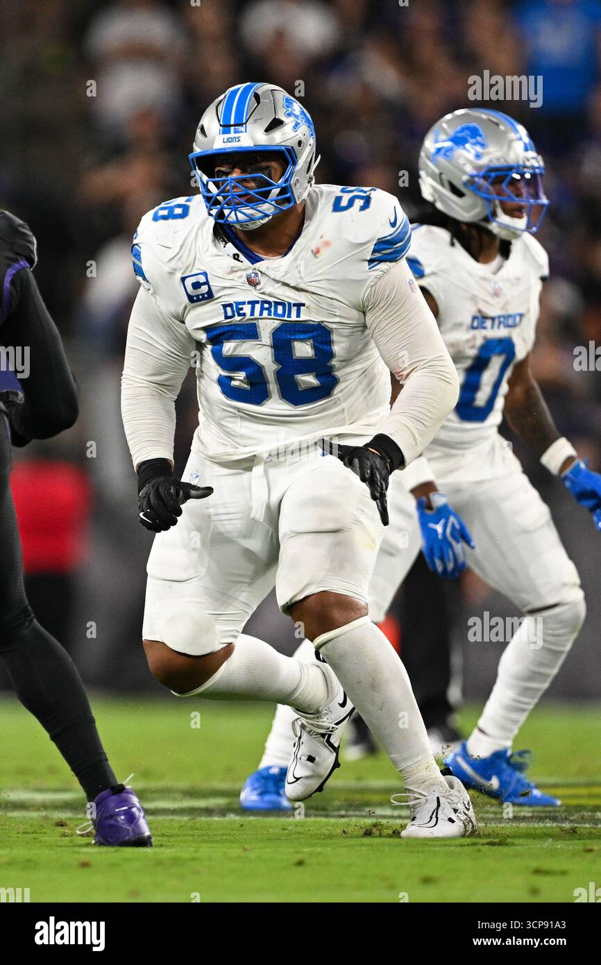 Detroit Lions offensive tackle Penei Sewell (58) in action during the ...