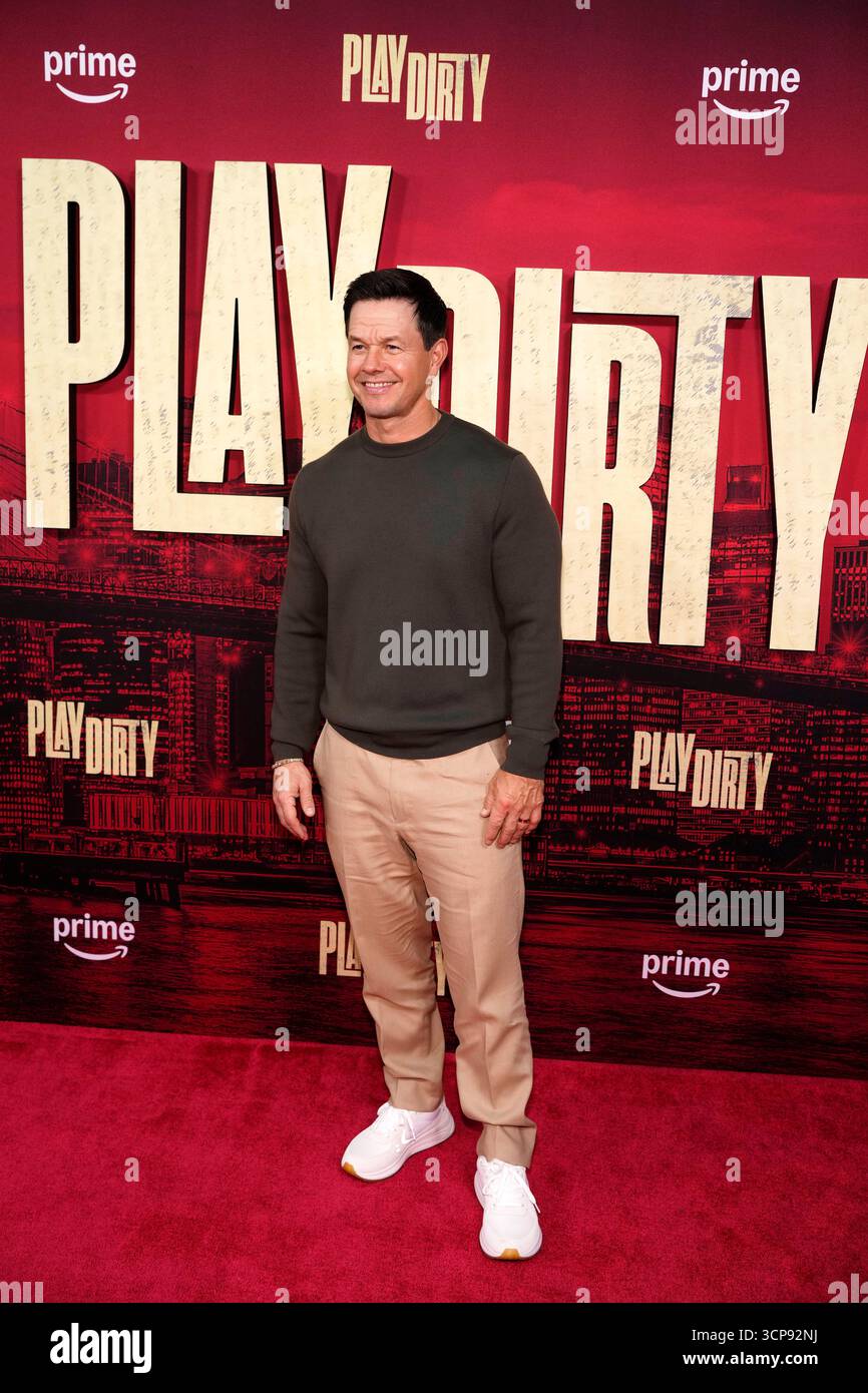 Mark Wahlberg attends the world premiere of Prime Video's "Play Dirty ...