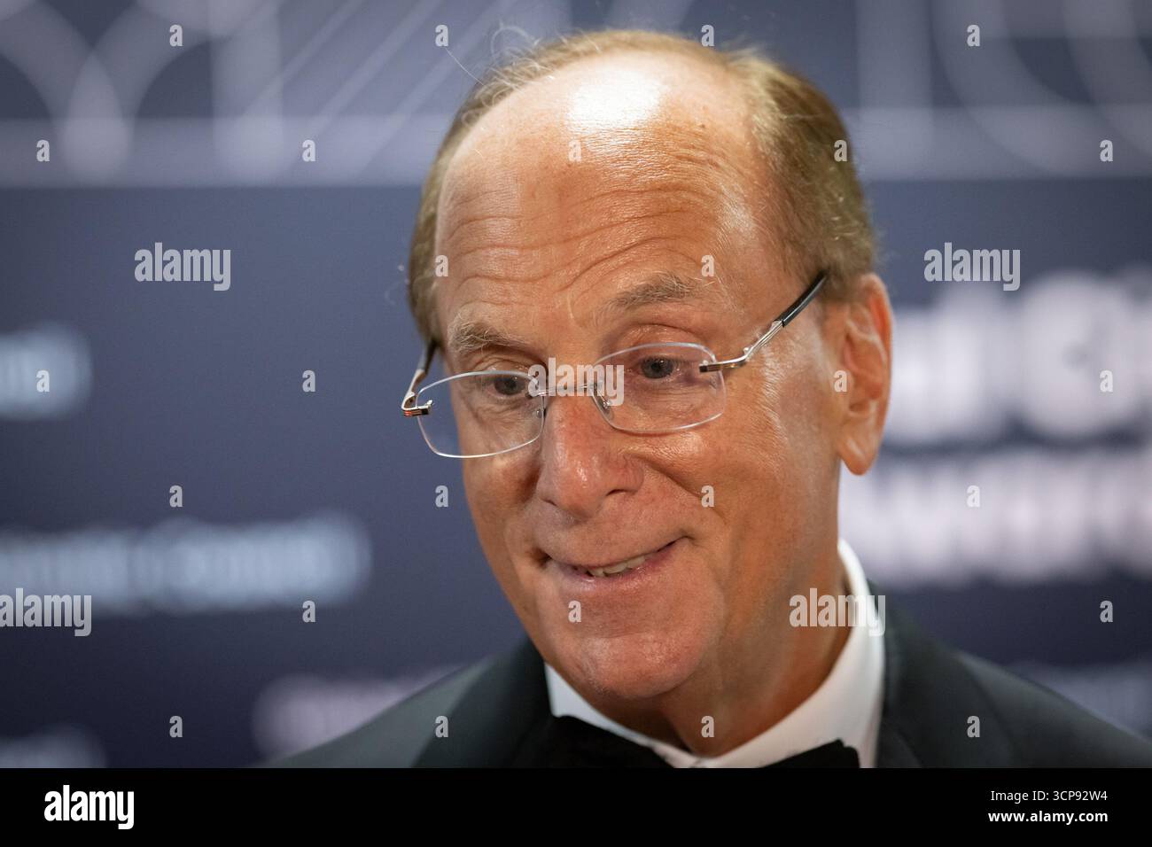 Laurence Fink, Chairman and CEO of Blackrock, arrives at the Global ...