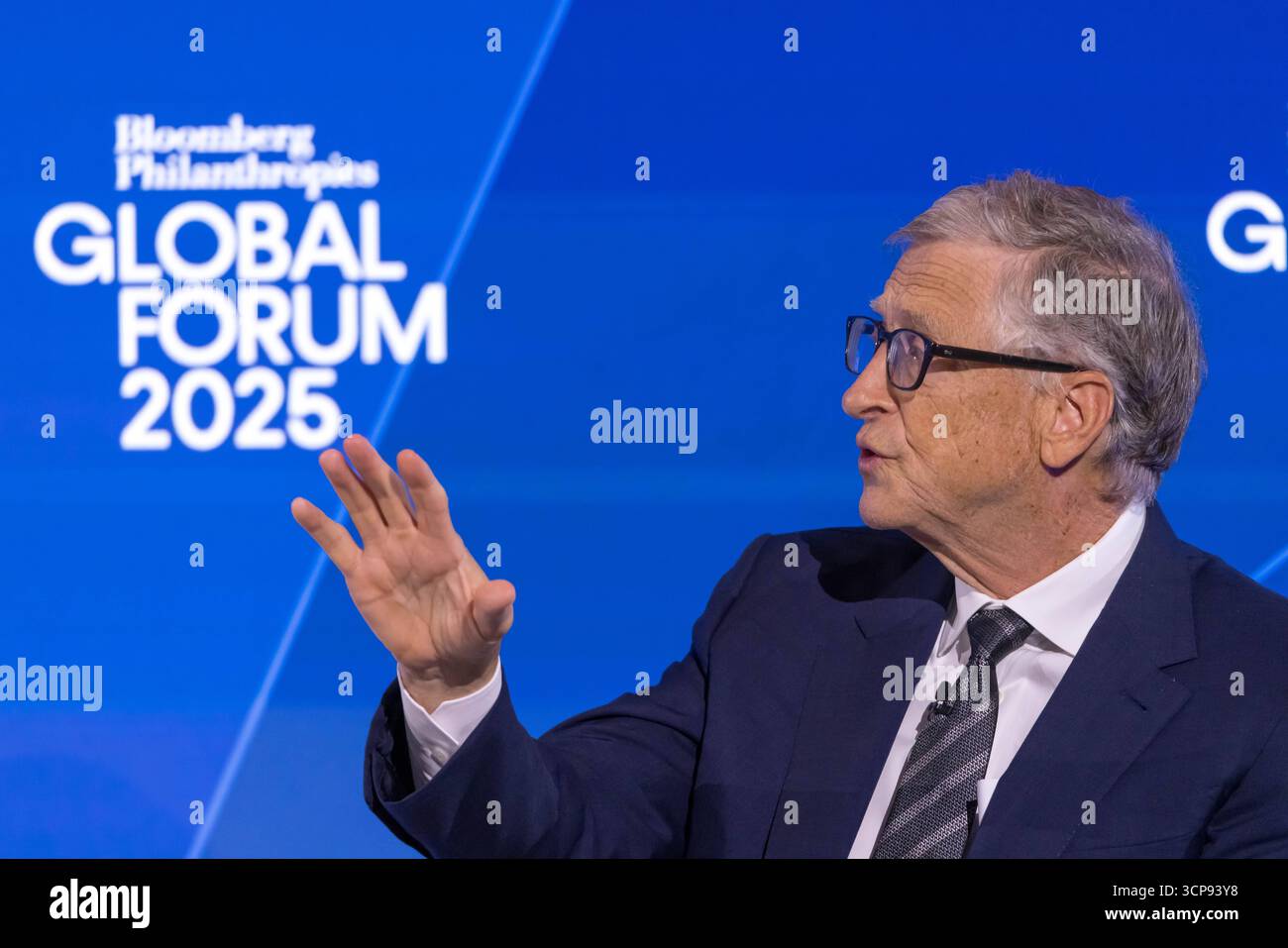 Bloomberg Philanthropies Global Forum 2025 Bill Gates speaks onstage at ...