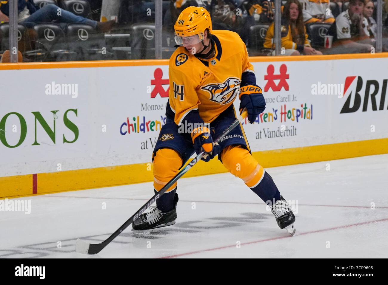 Nashville Predators center Brady Martin (44) plays during the third ...