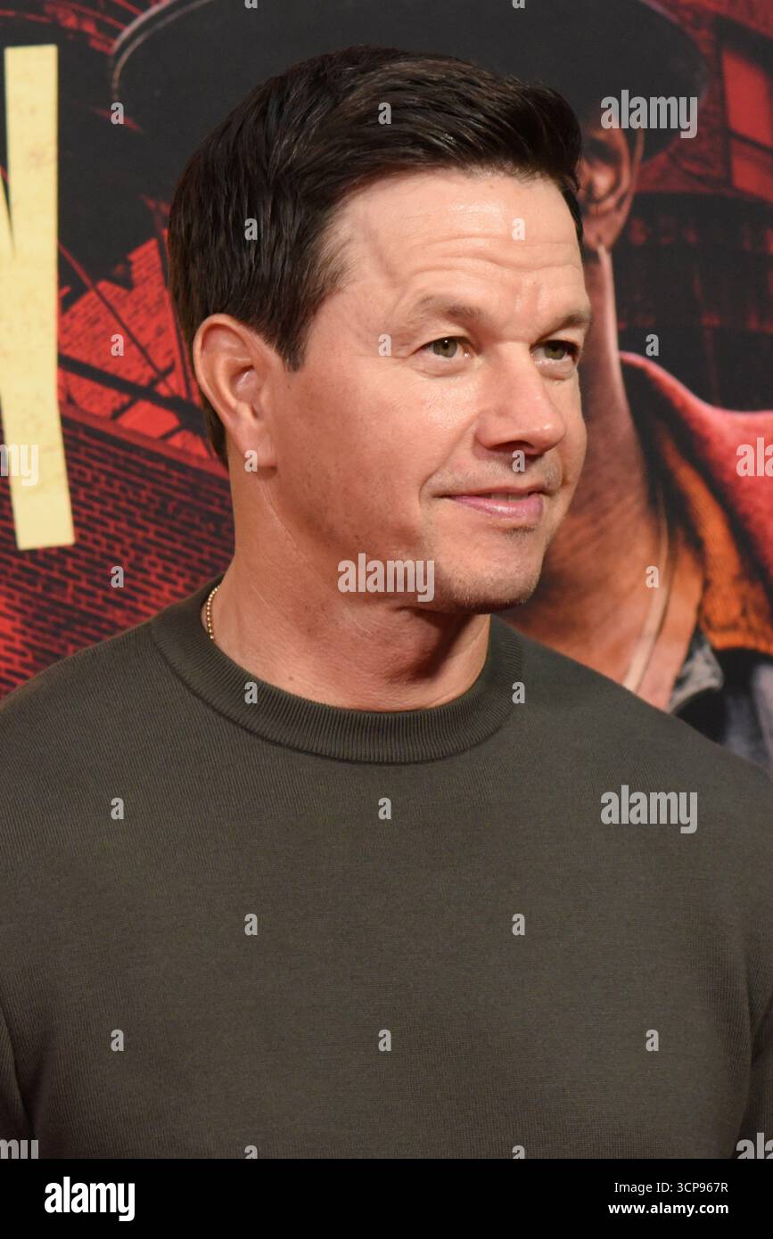 Mark Wahlberg attends the "Play Dirty" World Premiere at SVA Theater in New York, NY on ...