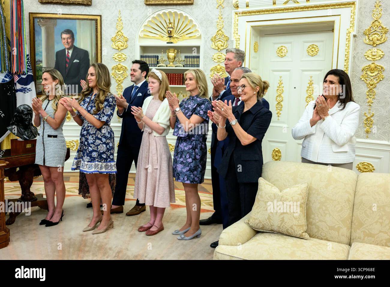Family and guests applaud during the swearing-in ceremony for U.S ...