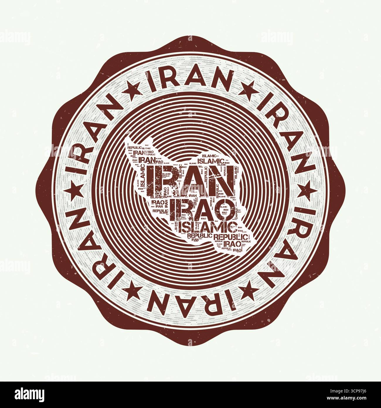 Iran seal country round Stock Vector Images - Alamy