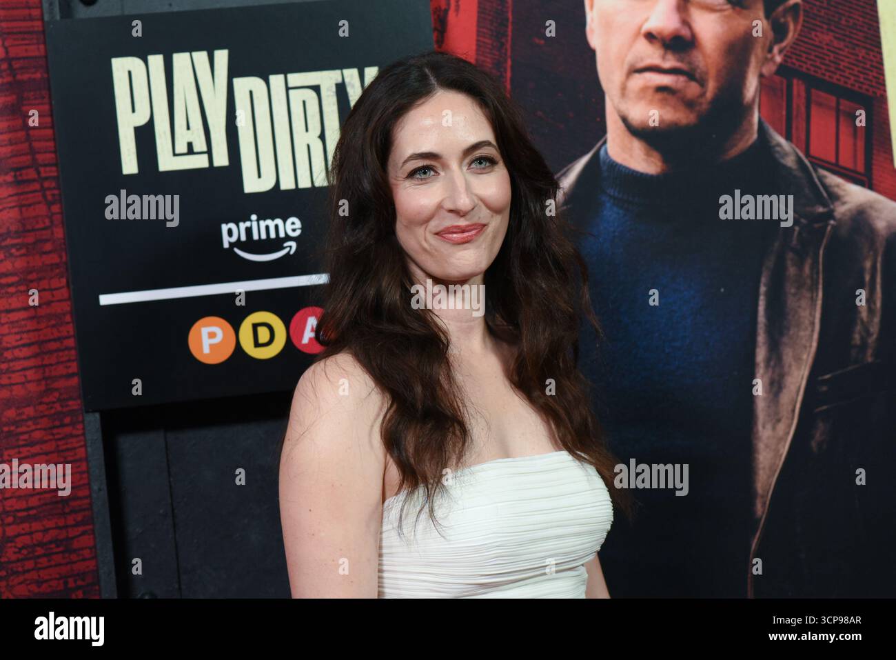 New York, USA. 24th Sep, 2025. Claire Lovering attends the "Play Dirty" World Premiere at SVA ...