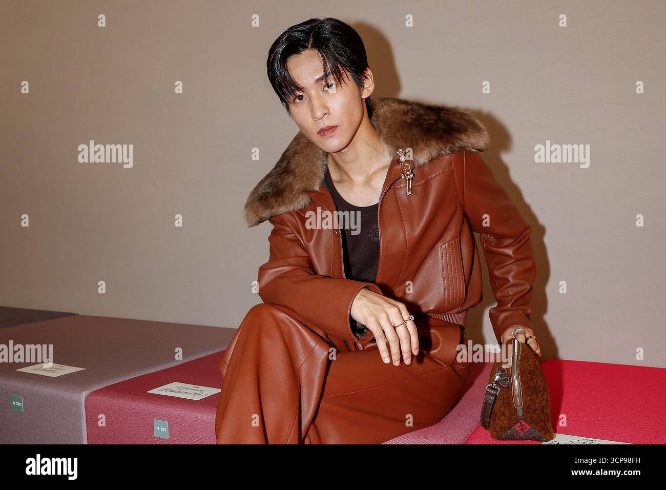 Ren Meguro attends FENDI Spring-Summer 2026 runway during Milan Fashion Week on September 2025 ...