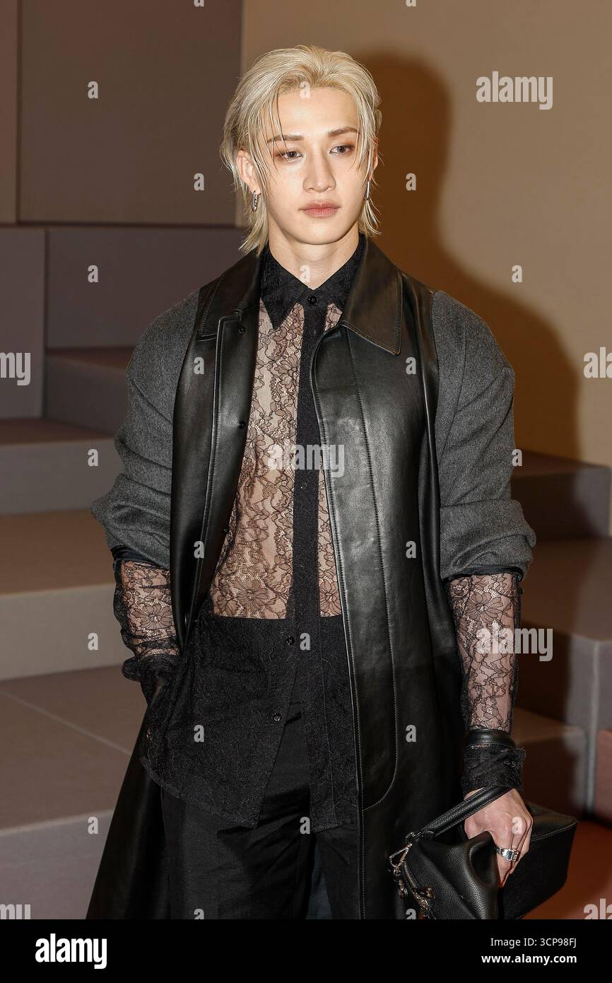 Bang Chan attends FENDI Spring-Summer 2026 runway during Milan Fashion ...