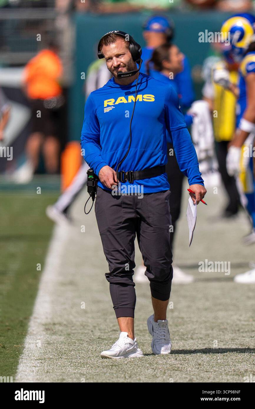 Los Angeles Rams head coach Sean McVay reacts during an NFL football ...