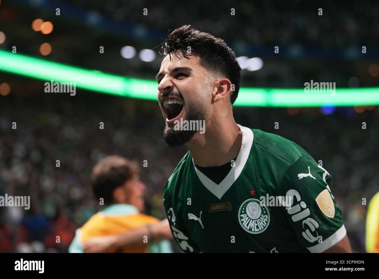 Jose Manuel Lopez of Brazil's Palmeiras celebrates after scoring a ...
