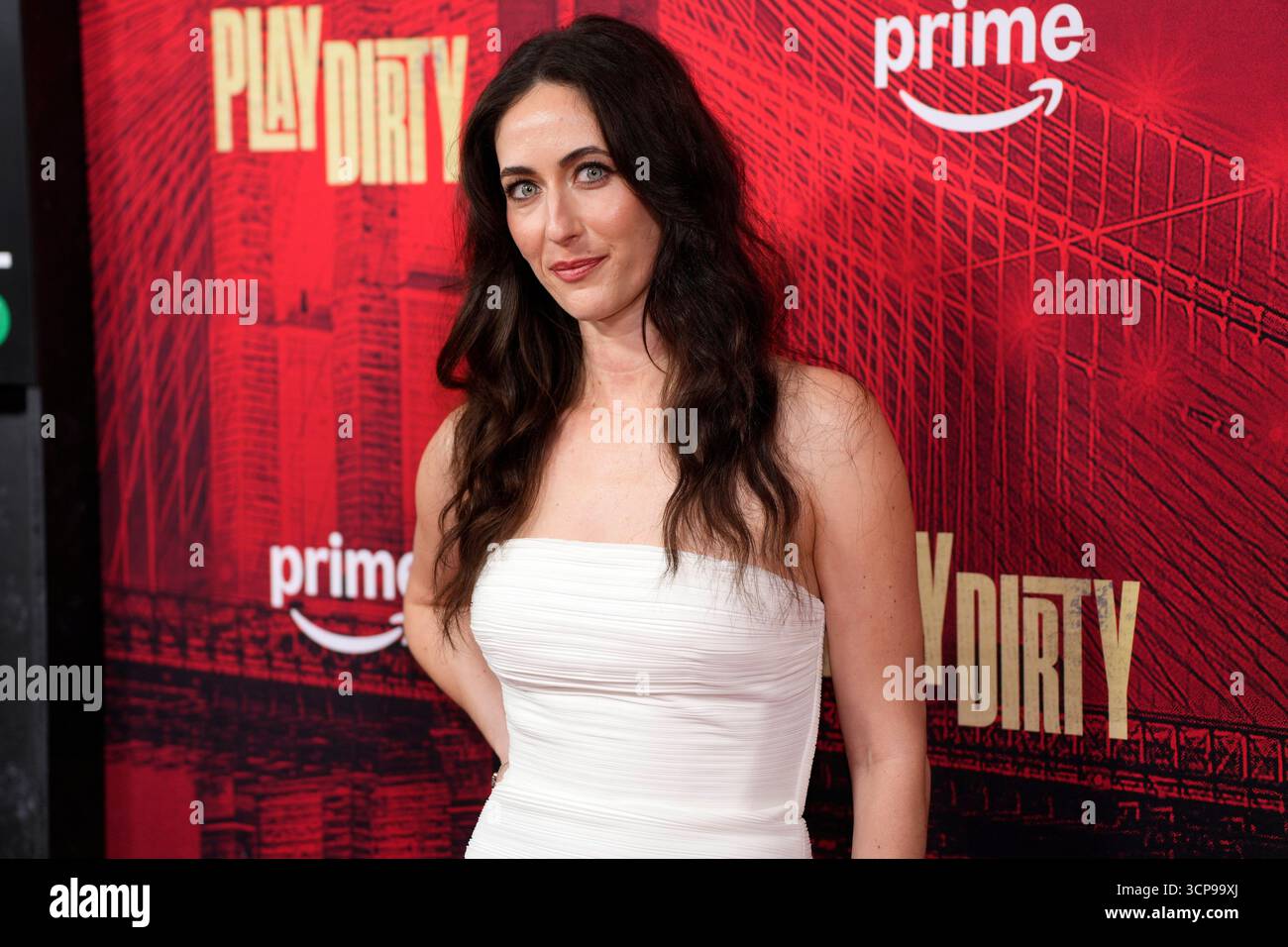 Claire Lovering attends the world premiere of Prime Video's "Play Dirty" at the SVA Theatre on ...