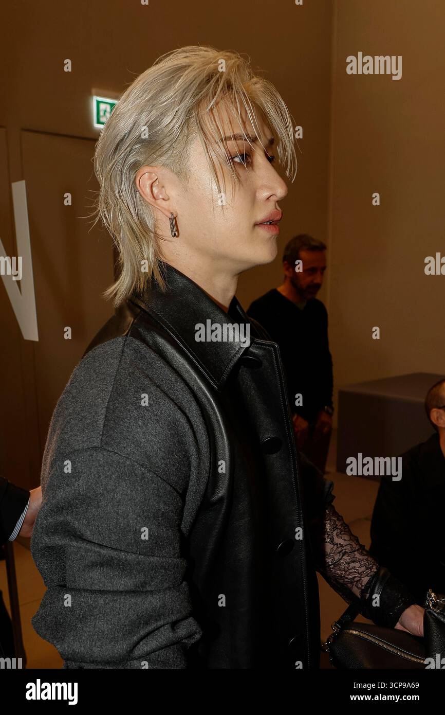 Bang Chan attends FENDI Spring-Summer 2026 runway during Milan Fashion ...