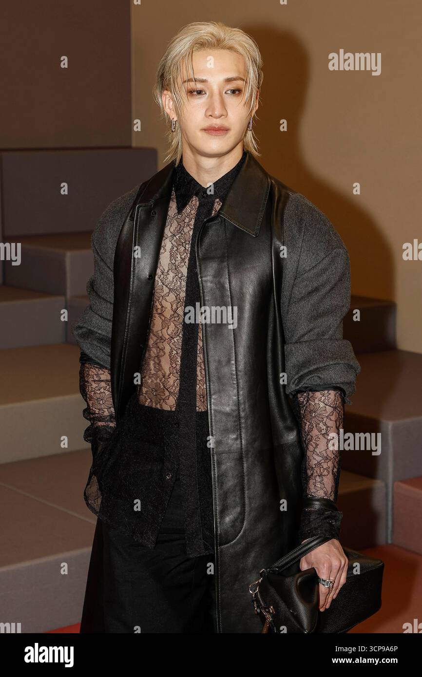 Bang Chan attends FENDI Spring-Summer 2026 runway during Milan Fashion ...