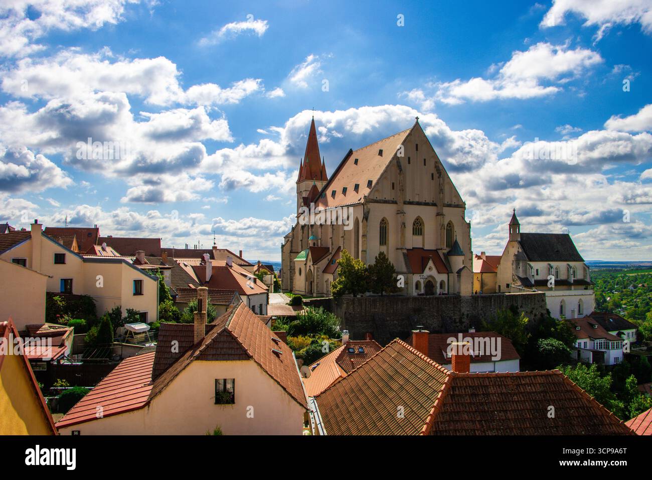 Editorial photo of Velká Mikulášská street in Znojmo, Czech Republic ...