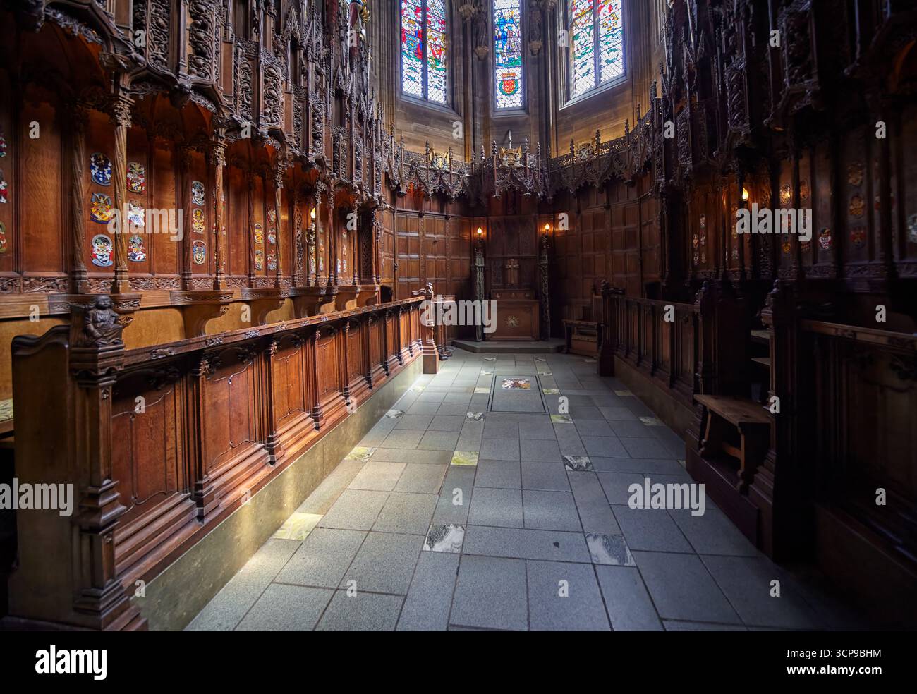 Edinburgh, Scotland - June 19, 2010: The interior of Thistle Chapel in ...