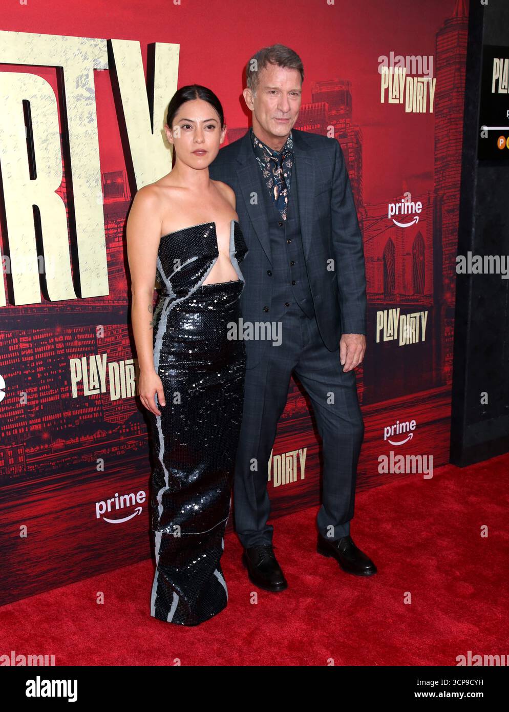 Rosa Salazar and Thomas Jane attending Amazon's 'Play Dirty' World ...