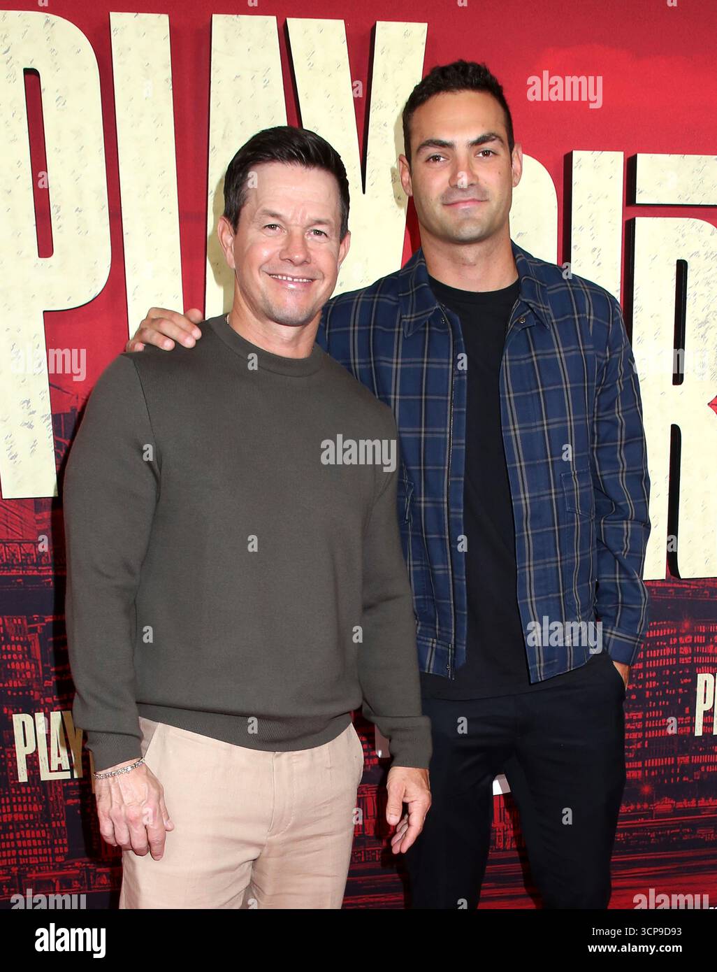 Mark Wahlberg and Ezra Emanuel attending Amazon's 'Play Dirty' World ...