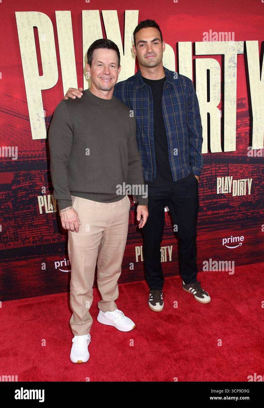 Mark Wahlberg and Ezra Emanuel attending Amazon's 'Play Dirty' World ...