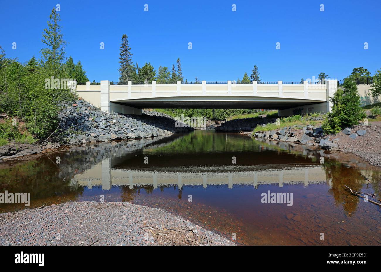 Landscape with French River Bridge - Minnesota Stock Photo - Alamy