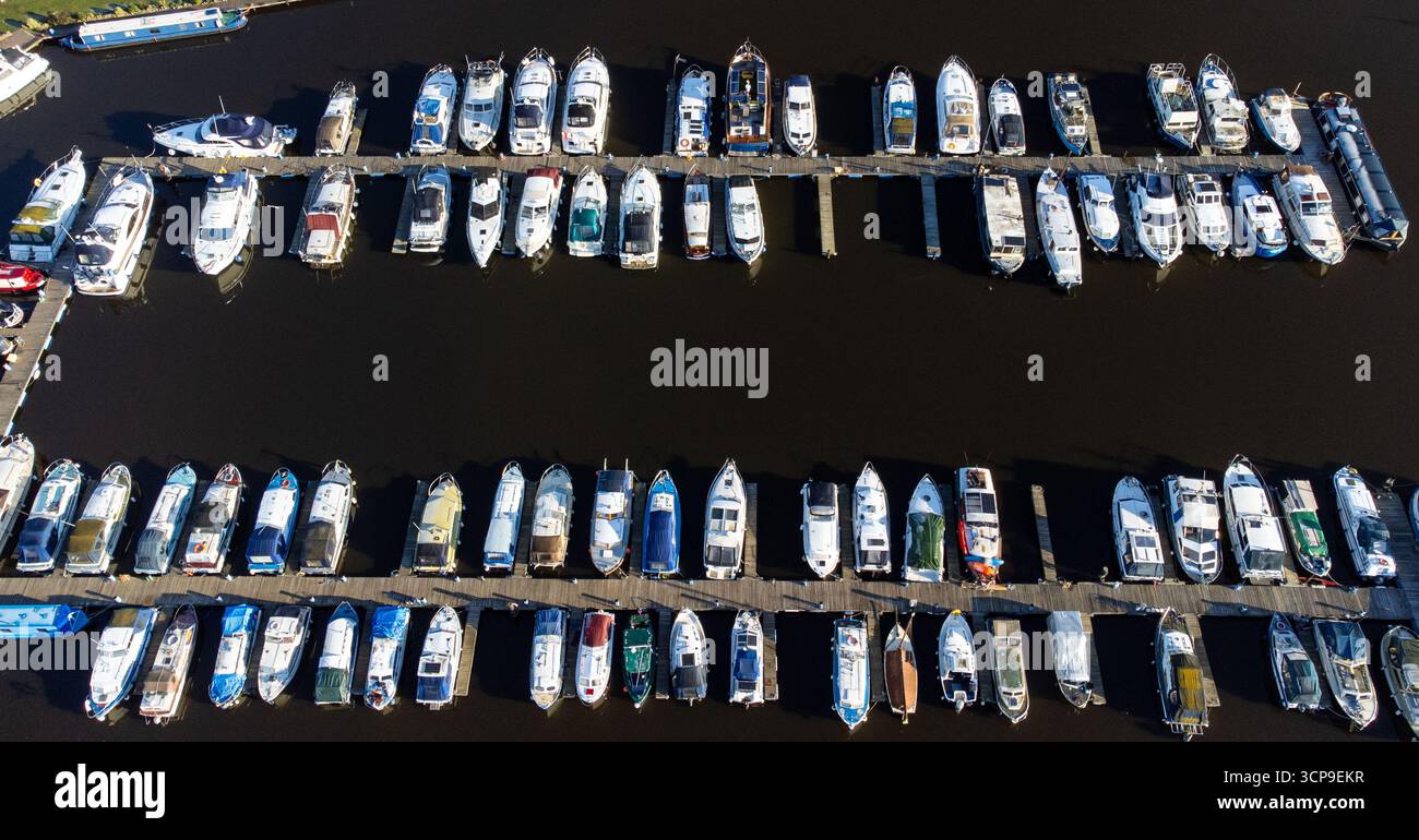 Aerial view pleasure boat in hi-res stock photography and images - Alamy