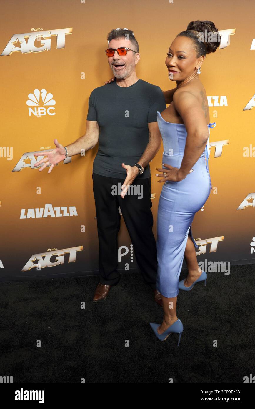PASADENA, CA: SEPTEMBER 24: Simon Cowell and Mel B at America's Got ...