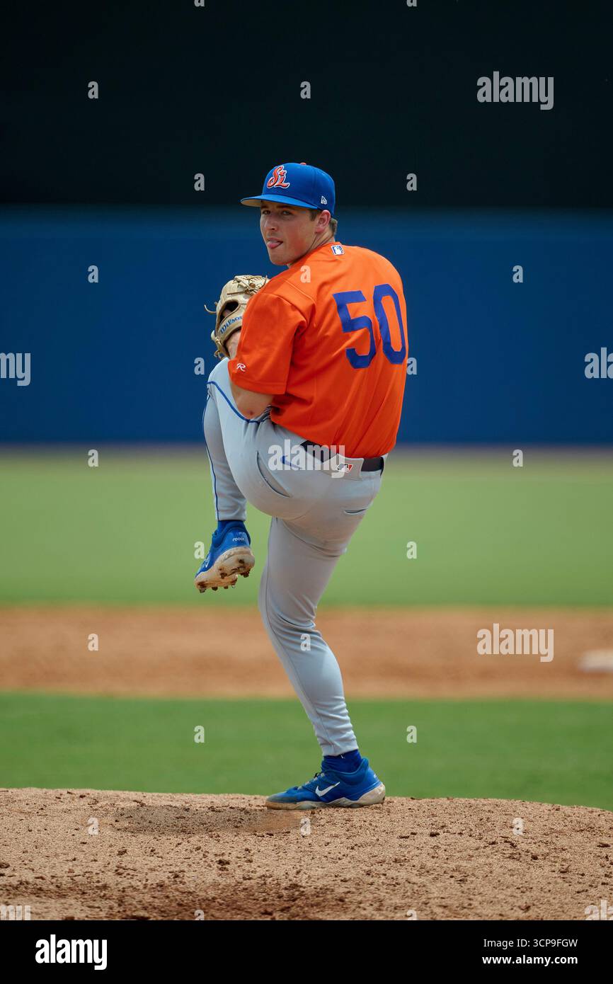 St. Lucie Mets pitcher Bryce Jenkins (50) during an MiLB Florida State ...