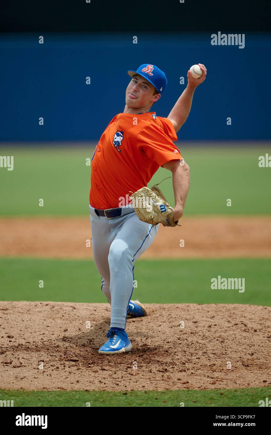 St. Lucie Mets pitcher Bryce Jenkins (50) during an MiLB Florida State ...