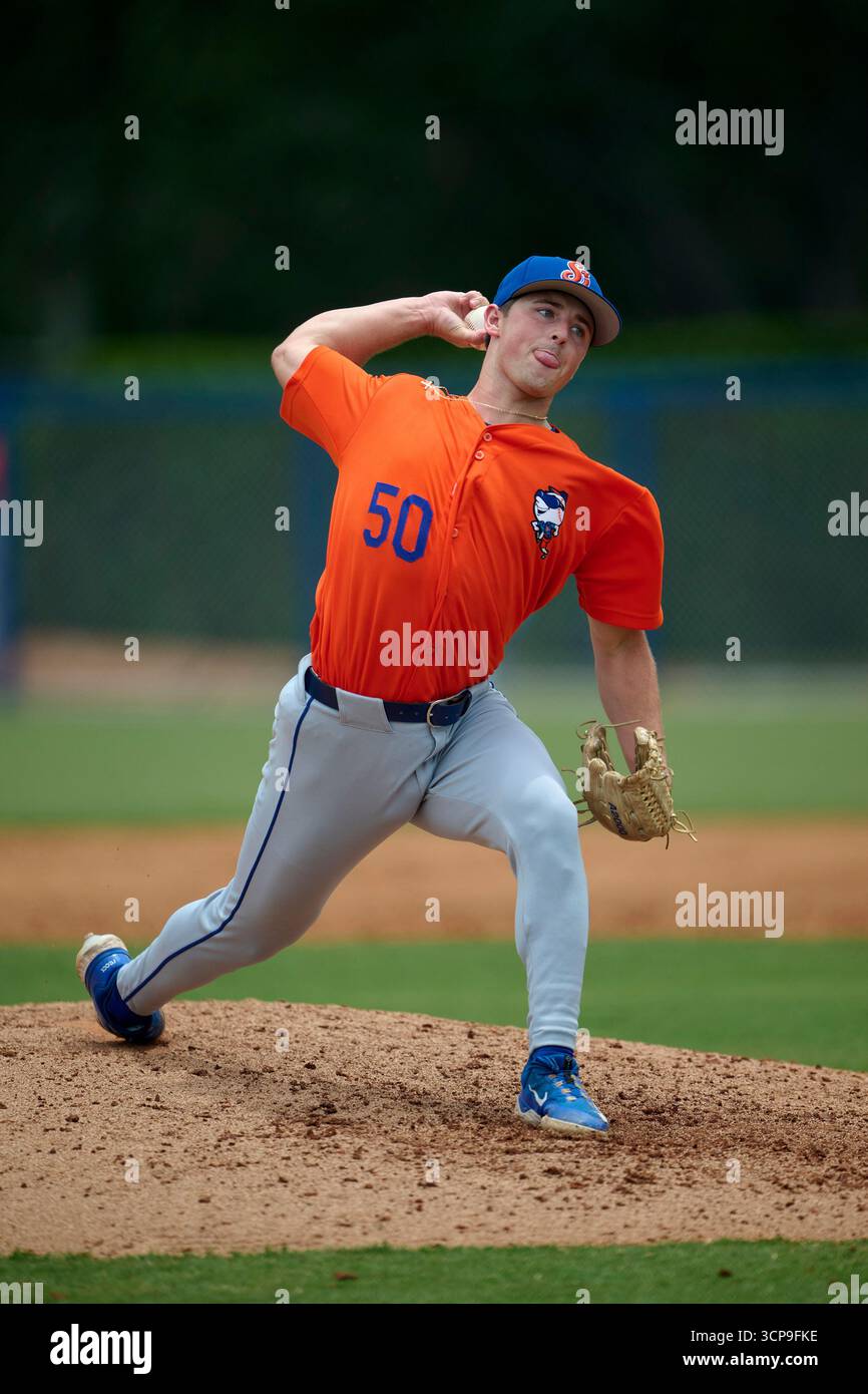 St. Lucie Mets pitcher Bryce Jenkins (50) during an MiLB Florida State ...